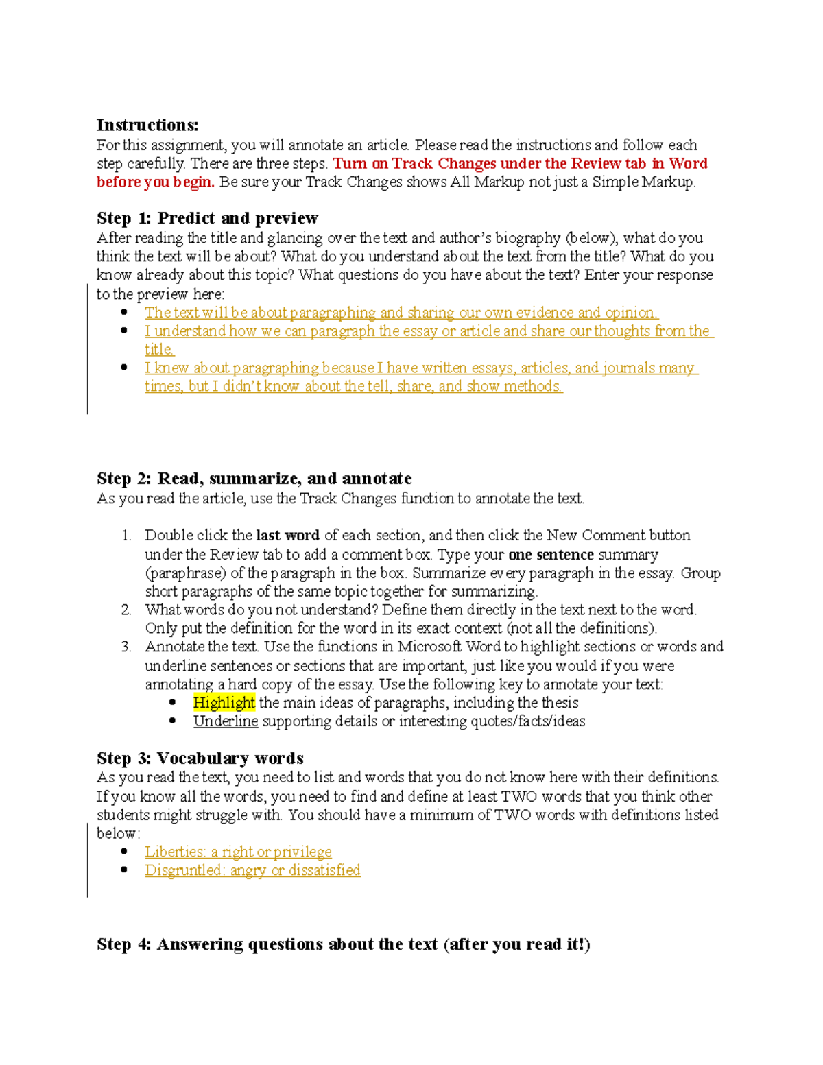 Annotations-Paragraphing and the Tell, Show, Share Method ...