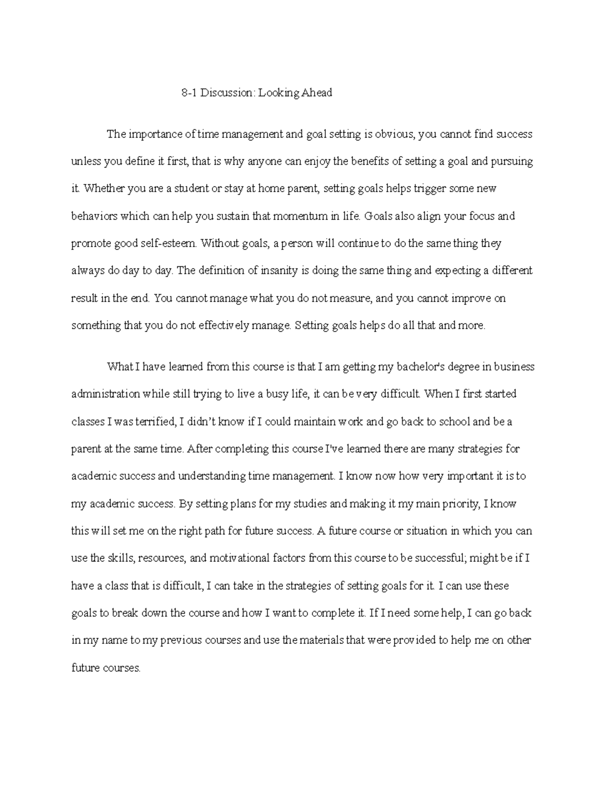 8-1 Discussion Looking Ahead Ending - 8-1 Discussion: Looking Ahead The ...