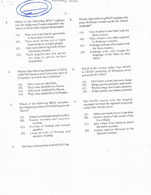 History SBA - Sba - Name: Jadesha Nicholls Candidate Number: 1300010913 ...