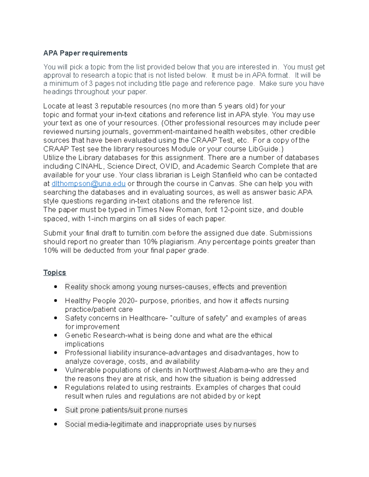 APA Paper requirements - You must get approval to research a topic that ...