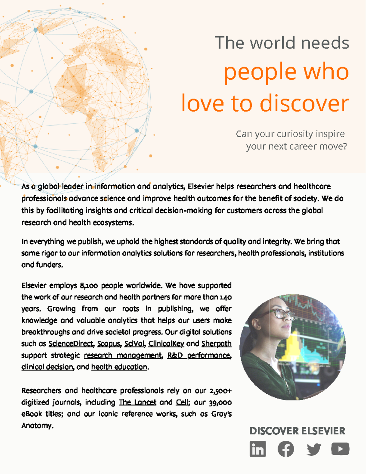 Elsevier Introduction - session - As a global leader in information and ...