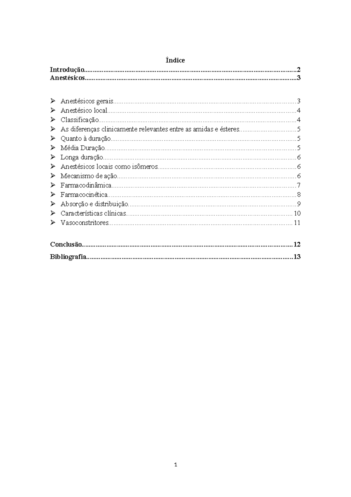 Índice 1 - Ciências - Índice - Studocu