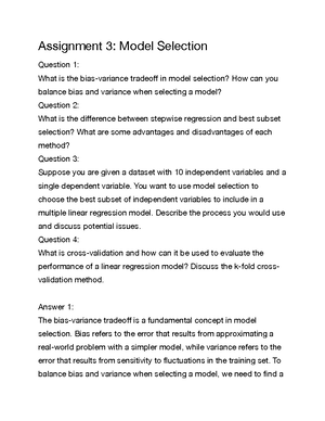 STAT 530 HW - Applied Linear Models HW2 - Assignment 2: Multiple Linear Regression Question 1 ...