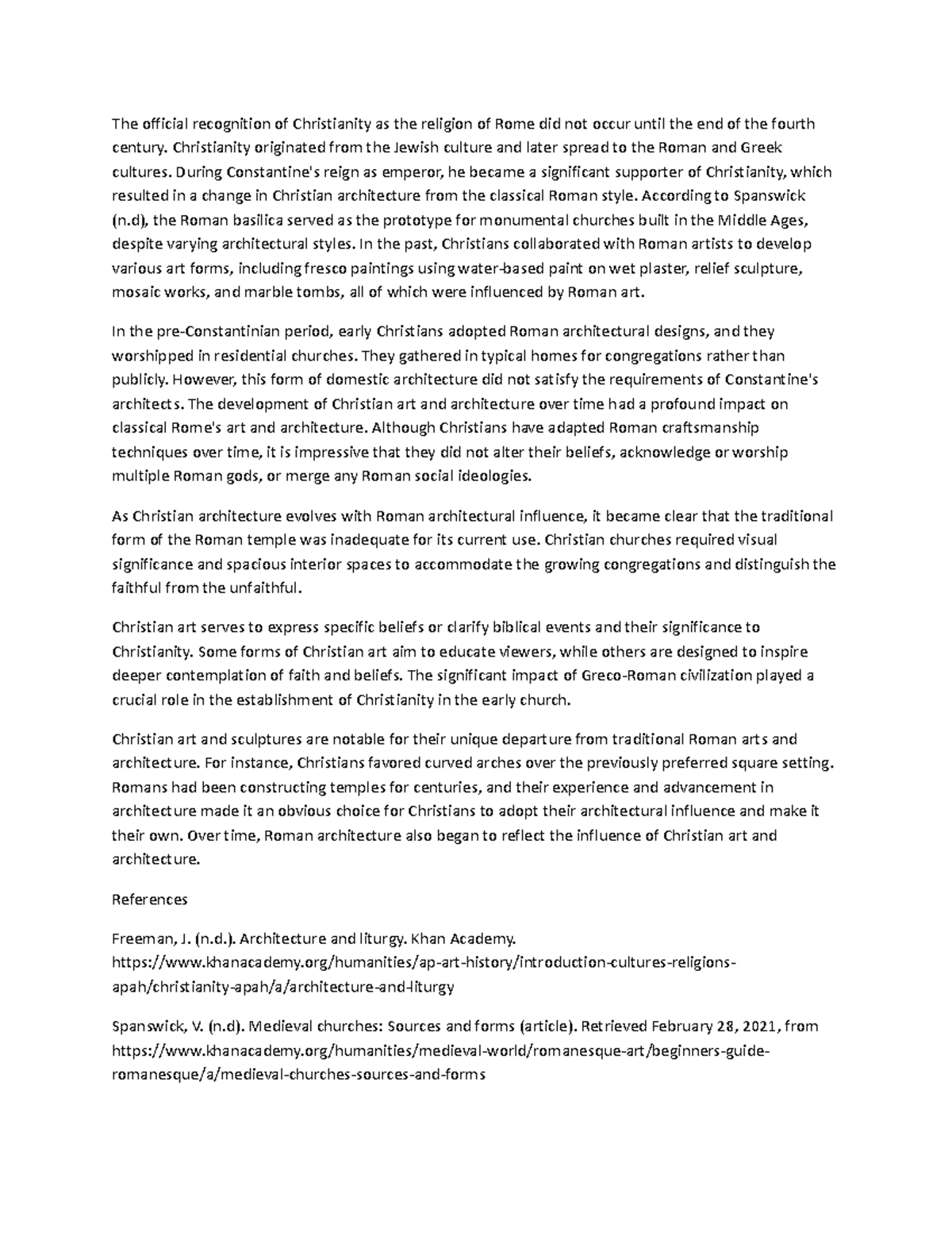 Ahist 1401 learning journal unit 3 - The official recognition of ...