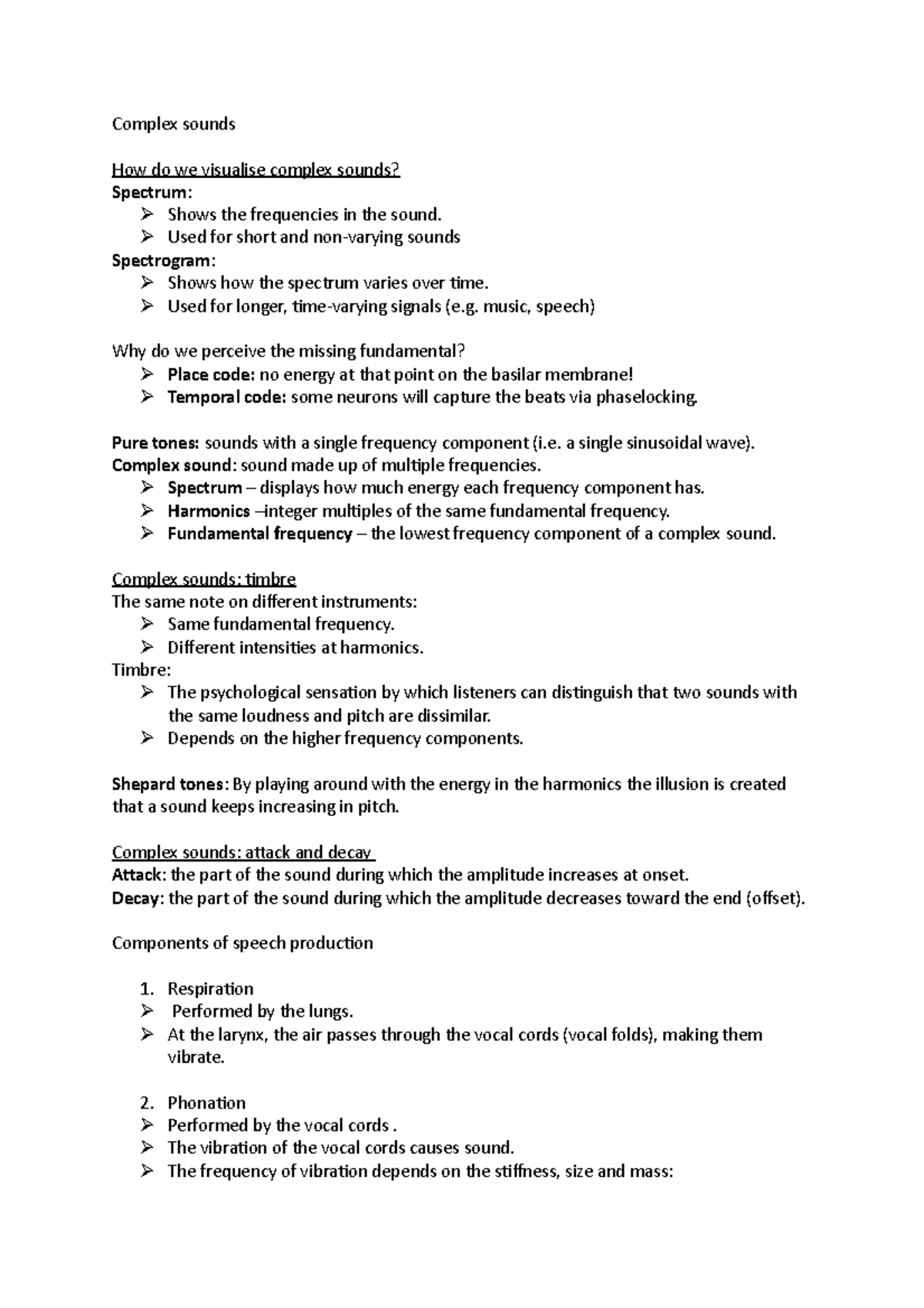 Complex sounds - Complex sounds How do we visualise complex sounds ...