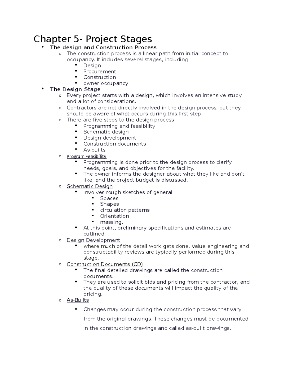 Chapter 5- Project Stages - It includes several stages, including ... Chapter 5- Project Stages - It includes several stages, including ...