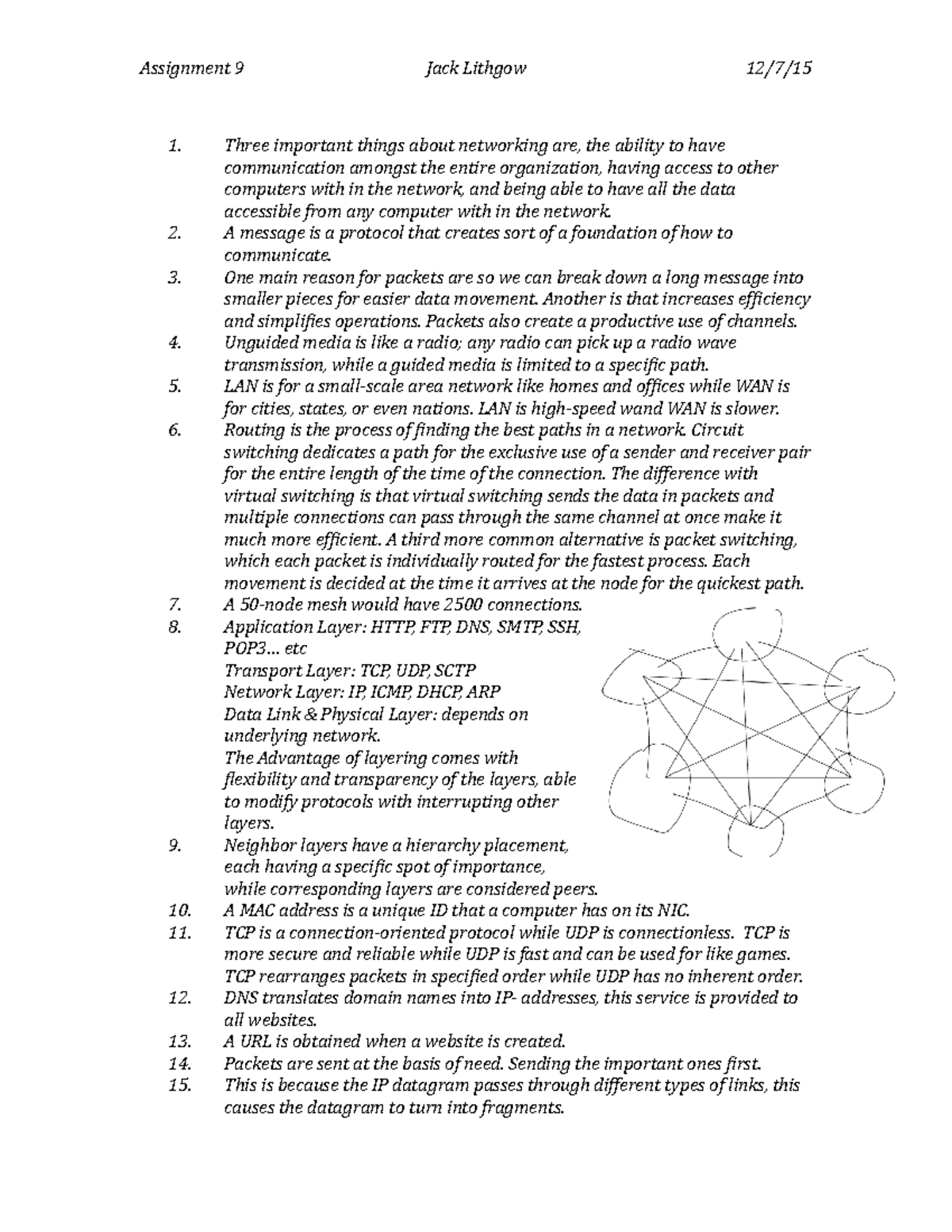 Assignment #9 - Assignment 9 1. 2. 3. 4. 5. 6. 7. 8. 9. 10. 11. 12. 13 ...