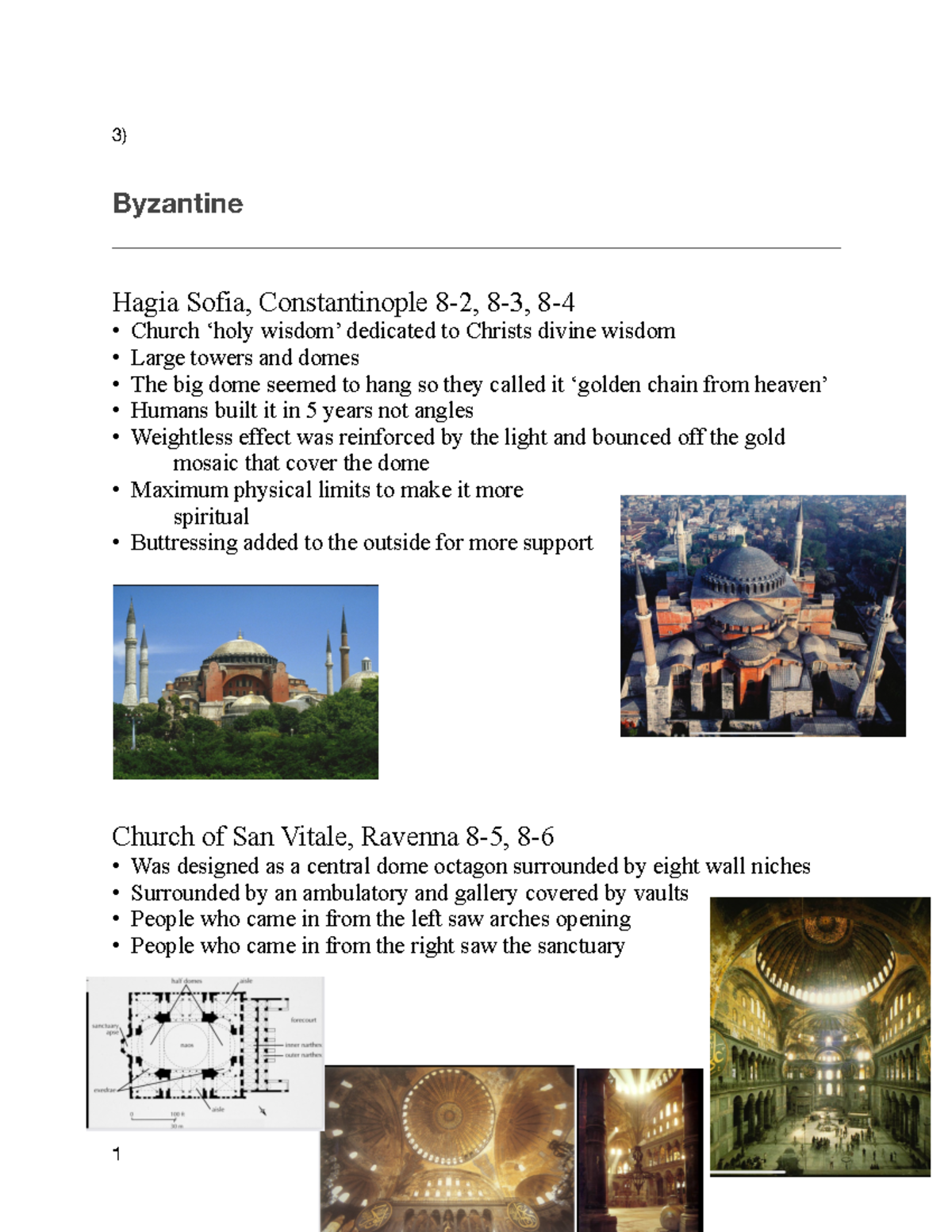 Byzantine - Early medieval Art study guide - Byzantine Hagia Sofia ...