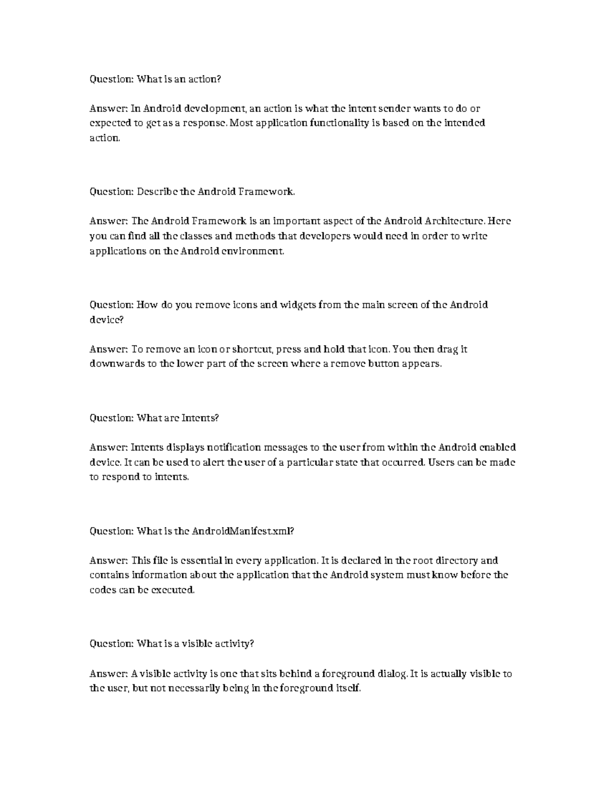 Punctule pleomorphist bedkey - Question: What is an action? Answer: In ...