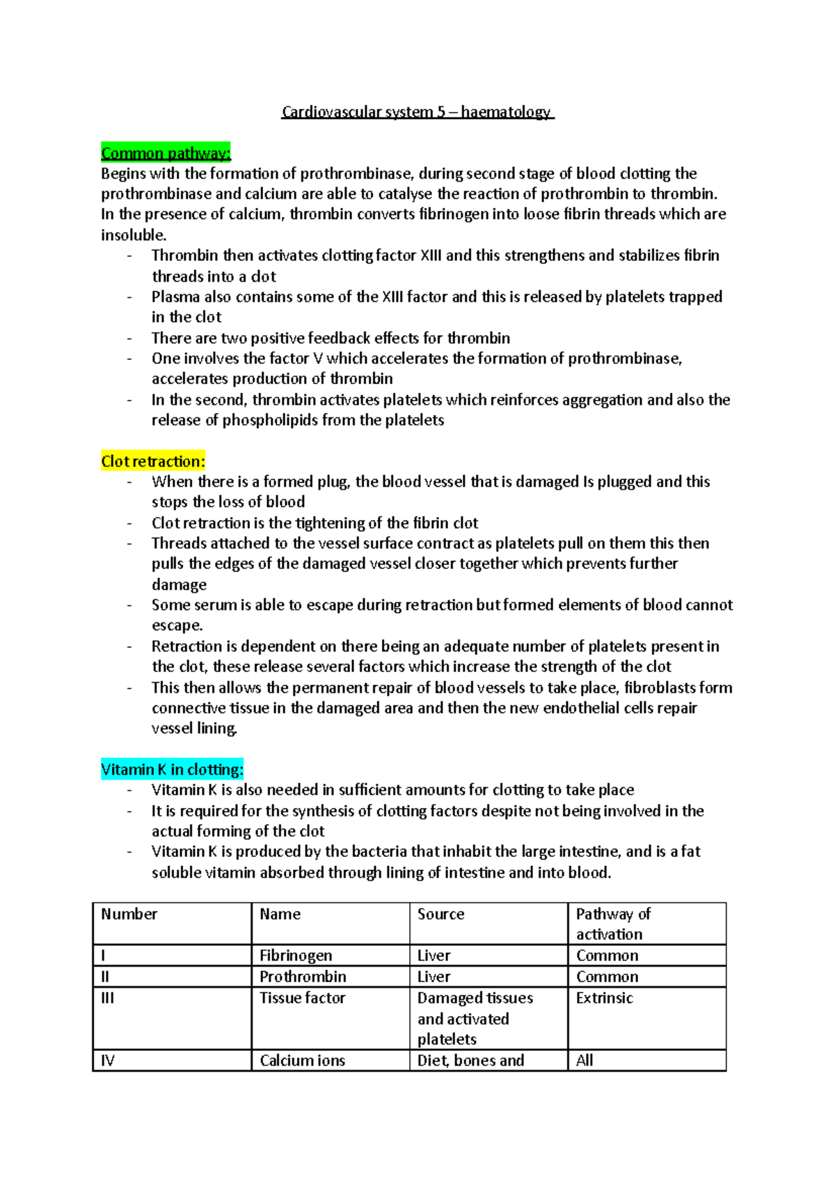 Cardiovascular system 5 - haematology - Cardiovascular system 5 ...
