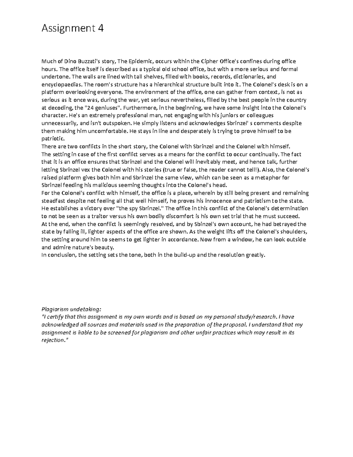 Assignment 4 segment 3 Fiction - Studocu