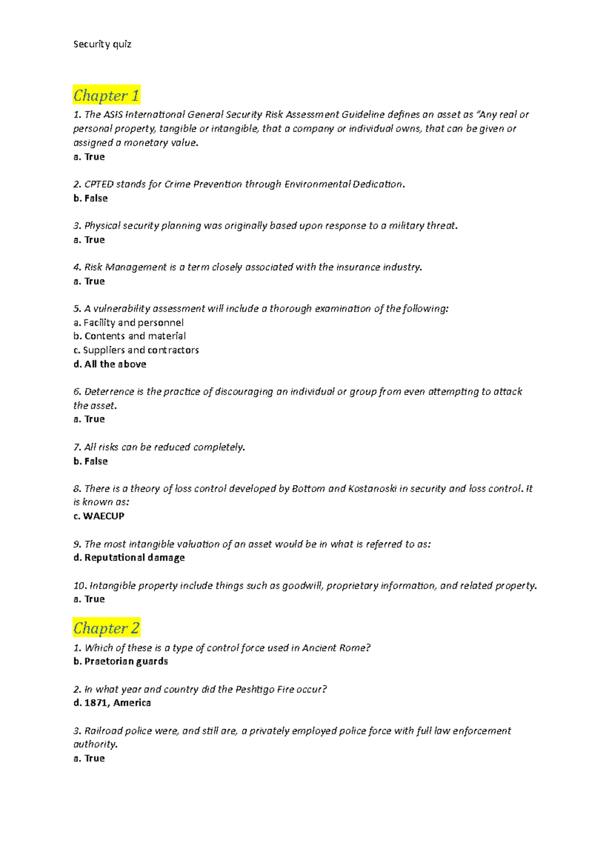 Vragen + antwoorden alle hfst - Chapter 1 The ASIS International ...