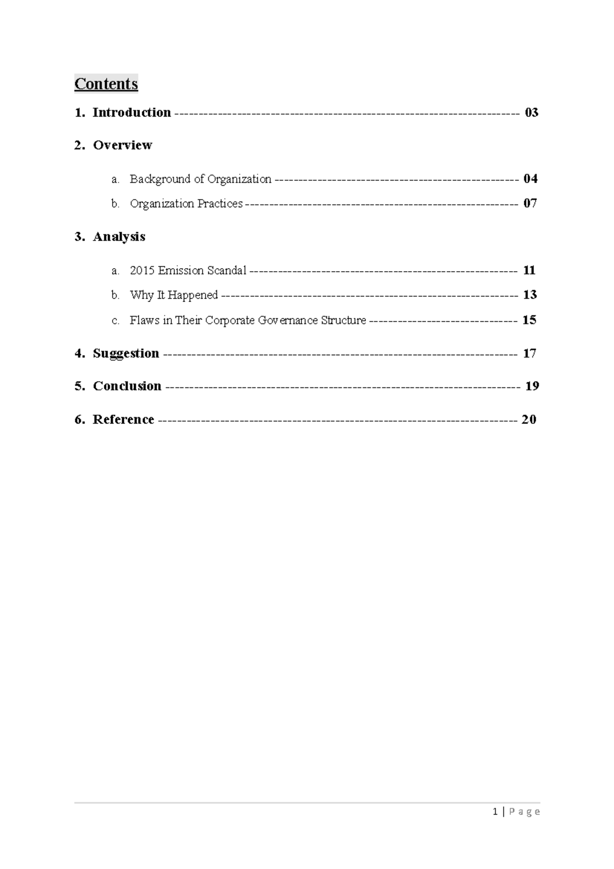 Sample - good live - Contents 1. Introduction - 03 2. Overview a ...