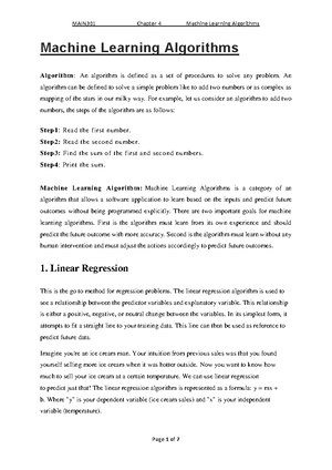 Introduction to Machine Learning notes - 1 Introduction to Machine ...