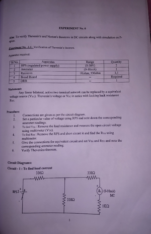 Ece279 exp1-5 - Basic Electrical and Electronics Engineering Laboratory - Studocu