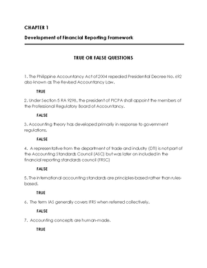 Review OF Basic Accounting - REVIEW OF BASIC ACCOUNTING A student who ...