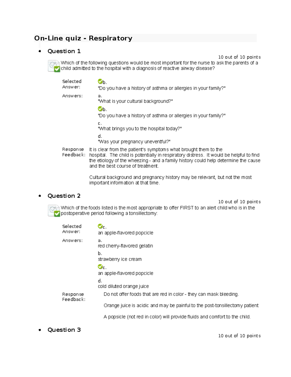 Week 4 quiz On-Line quiz - Respiratory - On-Line quiz - Respiratory ...