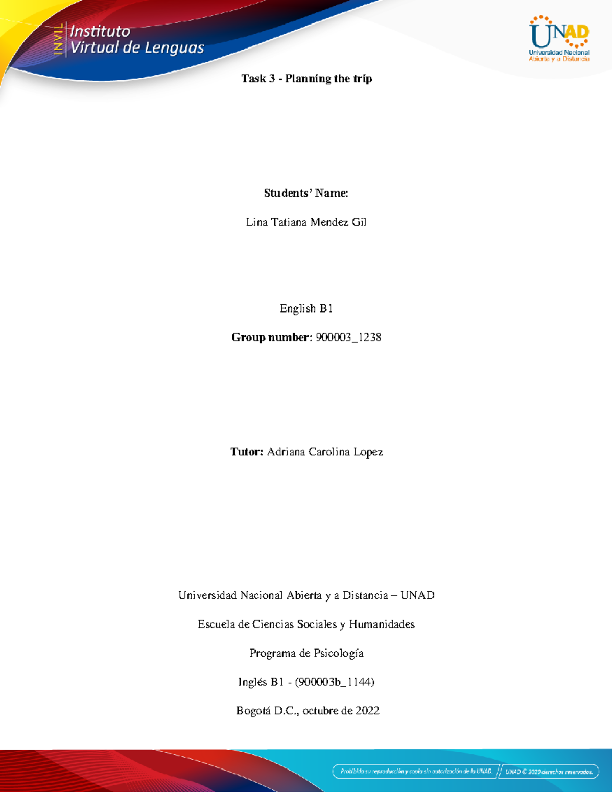 Annex 5 - Template travel itinerary - Task 3 - Planning the trip ...