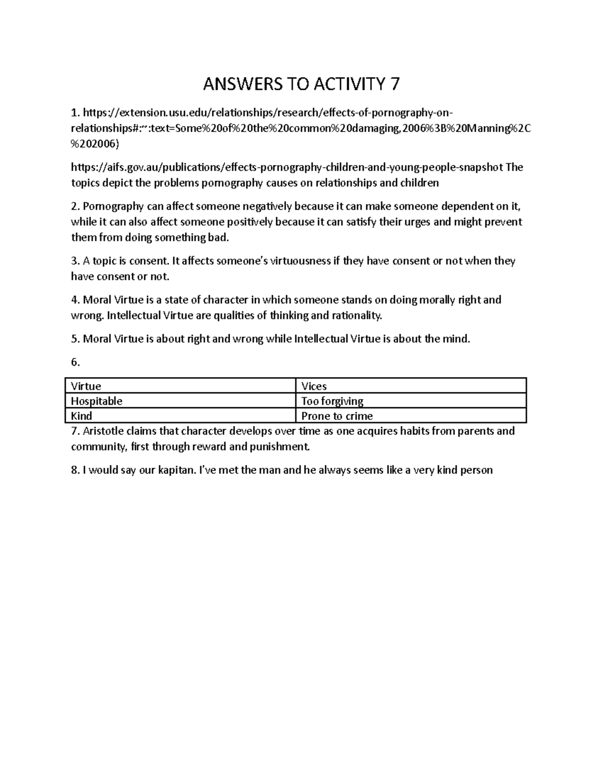 ACT7- Bacsal- Olval 02 - assignments - ANSWERS TO ACTIVITY 7 - Studocu