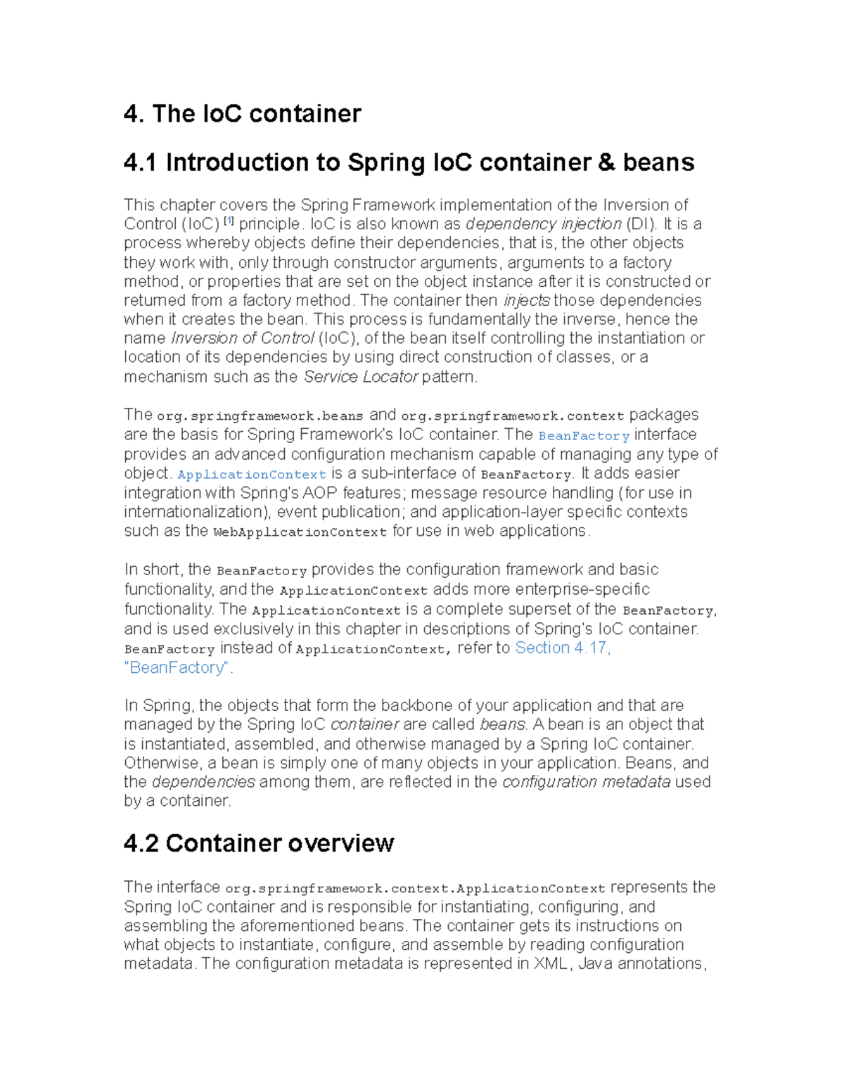 Introduction To Spring Io C Container And 4 The Ioc Container 4 Introduction To Spring Ioc 