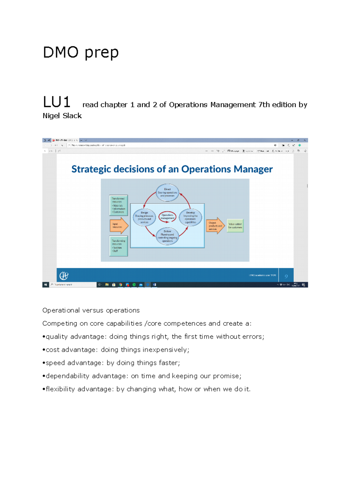 DMO prep - What to read - DMO prep LU1 read chapter 1 and 2 of ...