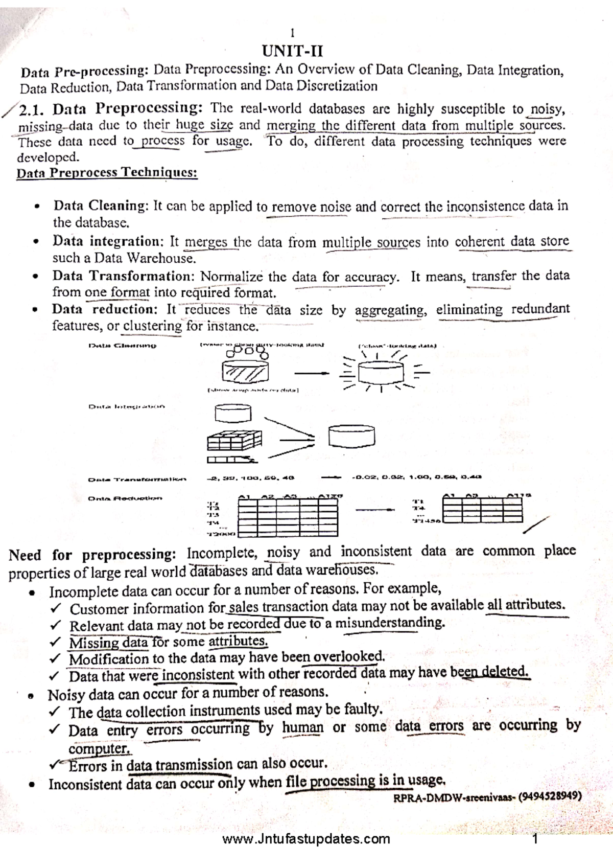 Data Mining R16 - UNIT-2 - B. Tech 1st year - Studocu
