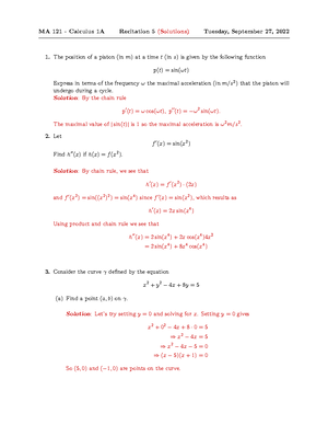 Section 1-4 derivative at a point - Chapter 1 Differential Calculus of ...