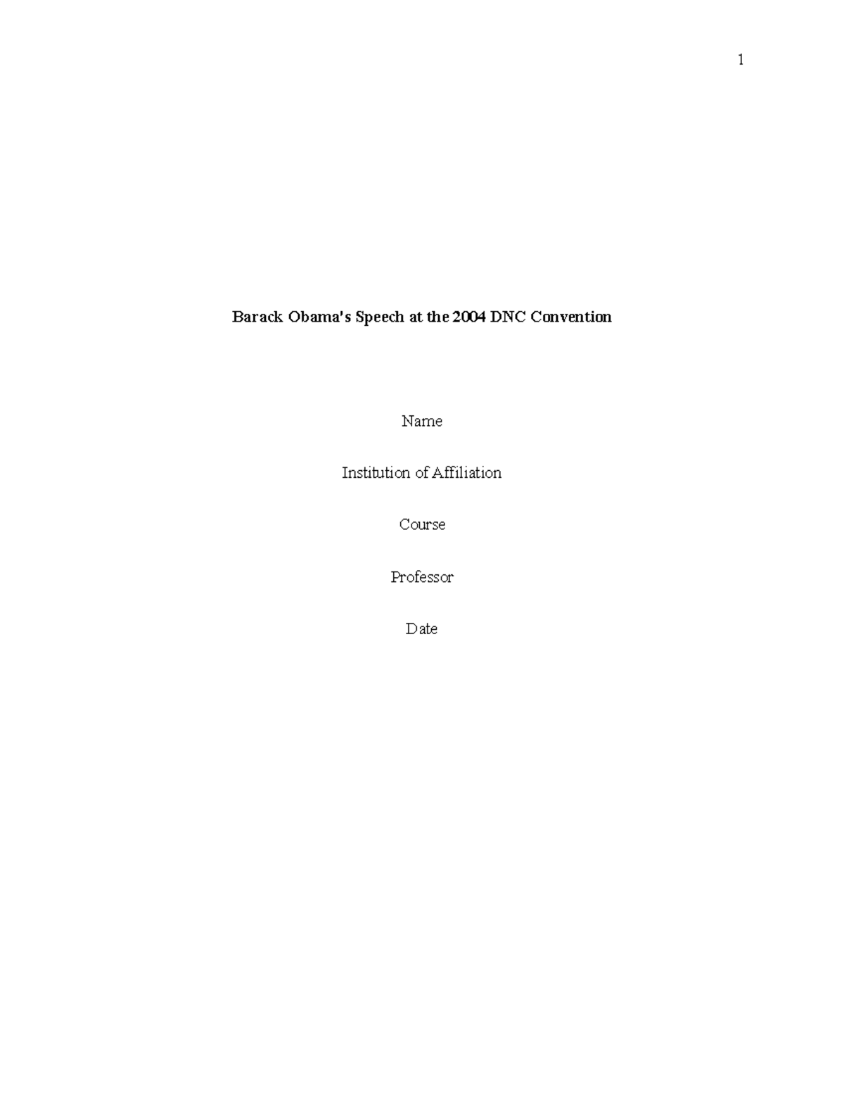 Barack Obama Speech at 2004 DNC Convention - Barack Obama's Speech at ...