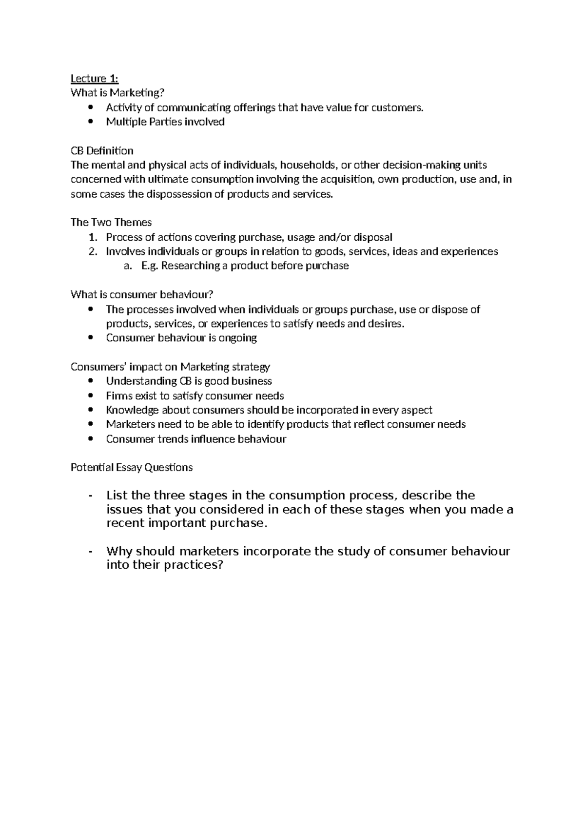 MART210 Mid Sem Study - Mid sem exam prep notes - Lecture 1: What is ...