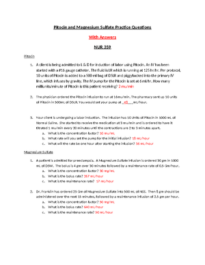 OB Clinical Packet (1) - ..... - NUR 3590 - Studocu