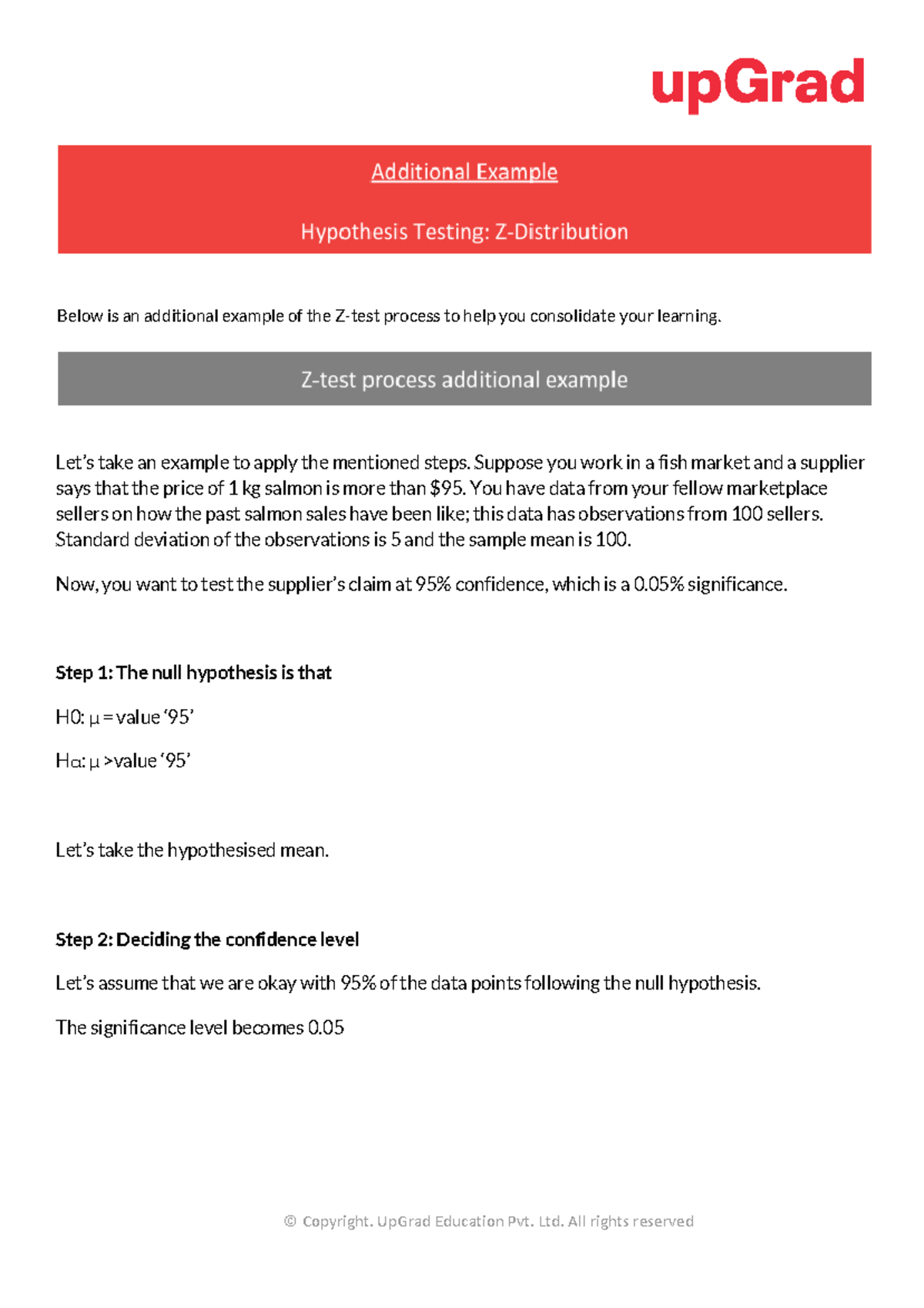Additional example - Let’s take an example to apply the mentioned steps ...