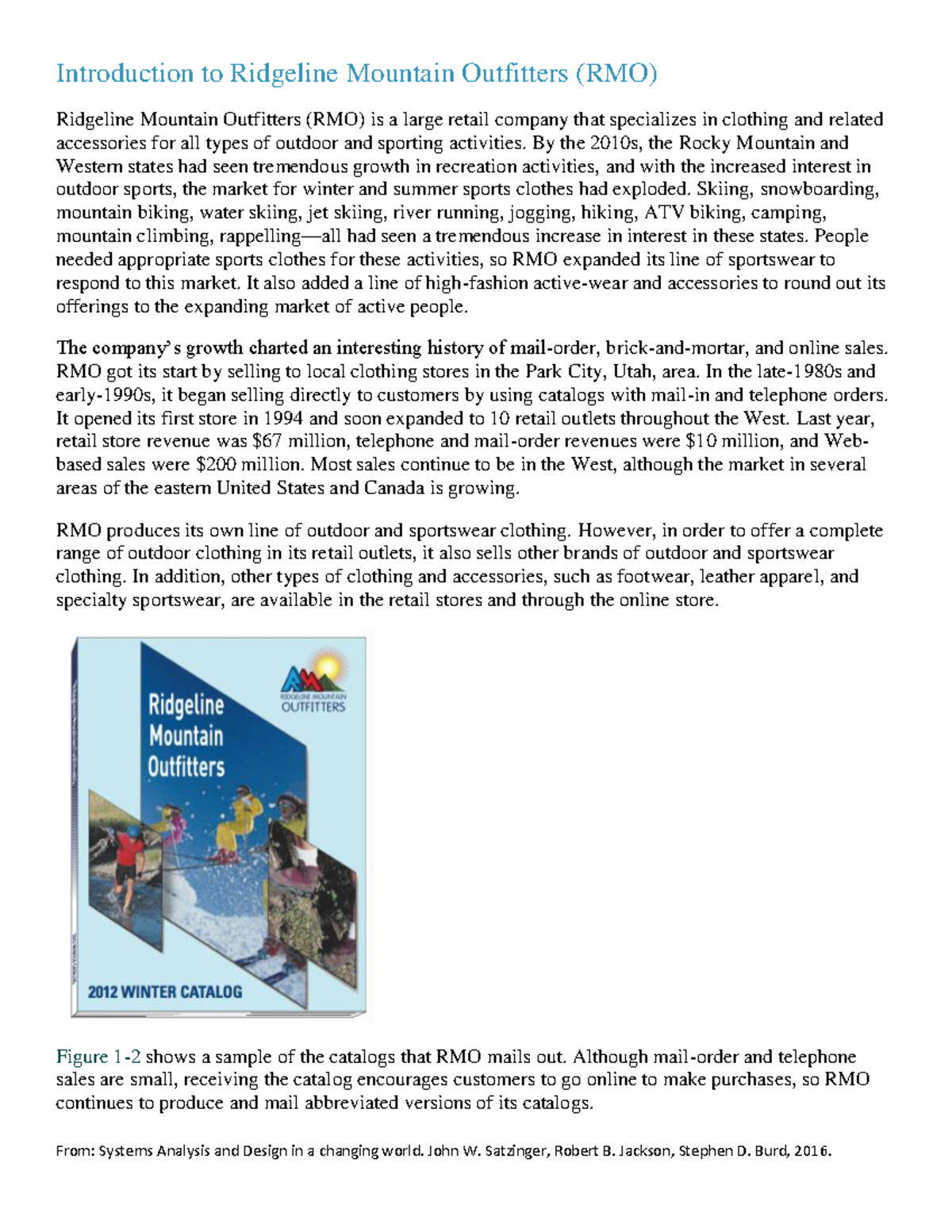 RMO - The documents uploaded belongs to Systems Analysis and Design ...