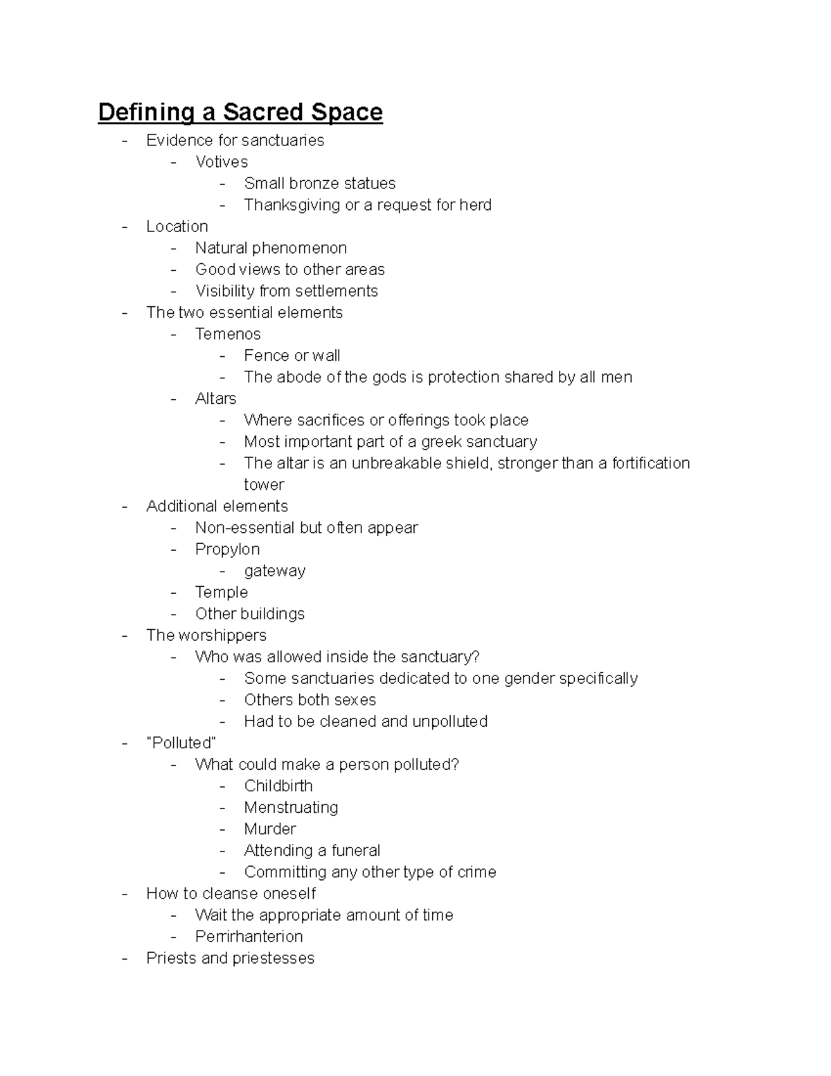 Defining a Sacred Space - Defining a Sacred Space Evidence for ...