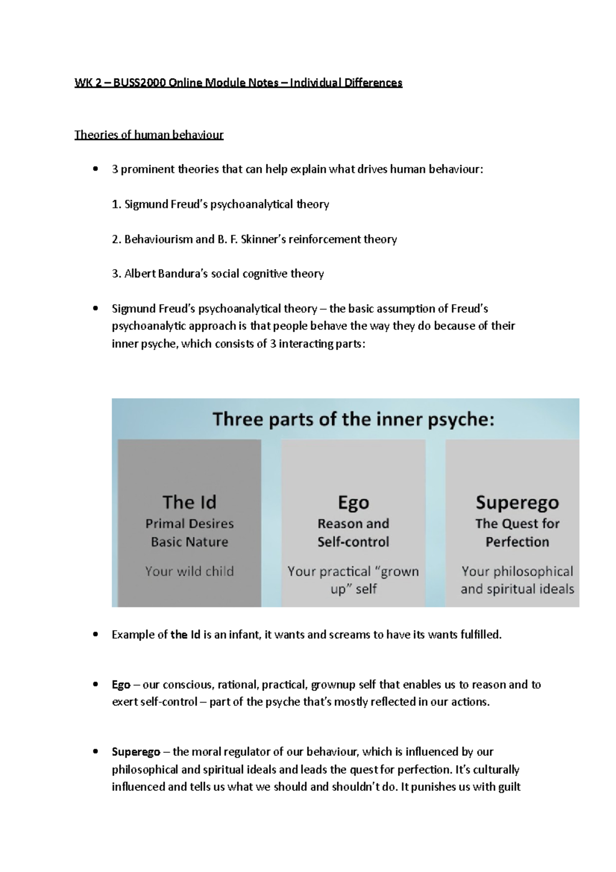 Module 2 Notes - Summary Leading and Influencing in Business - WK 2 ...