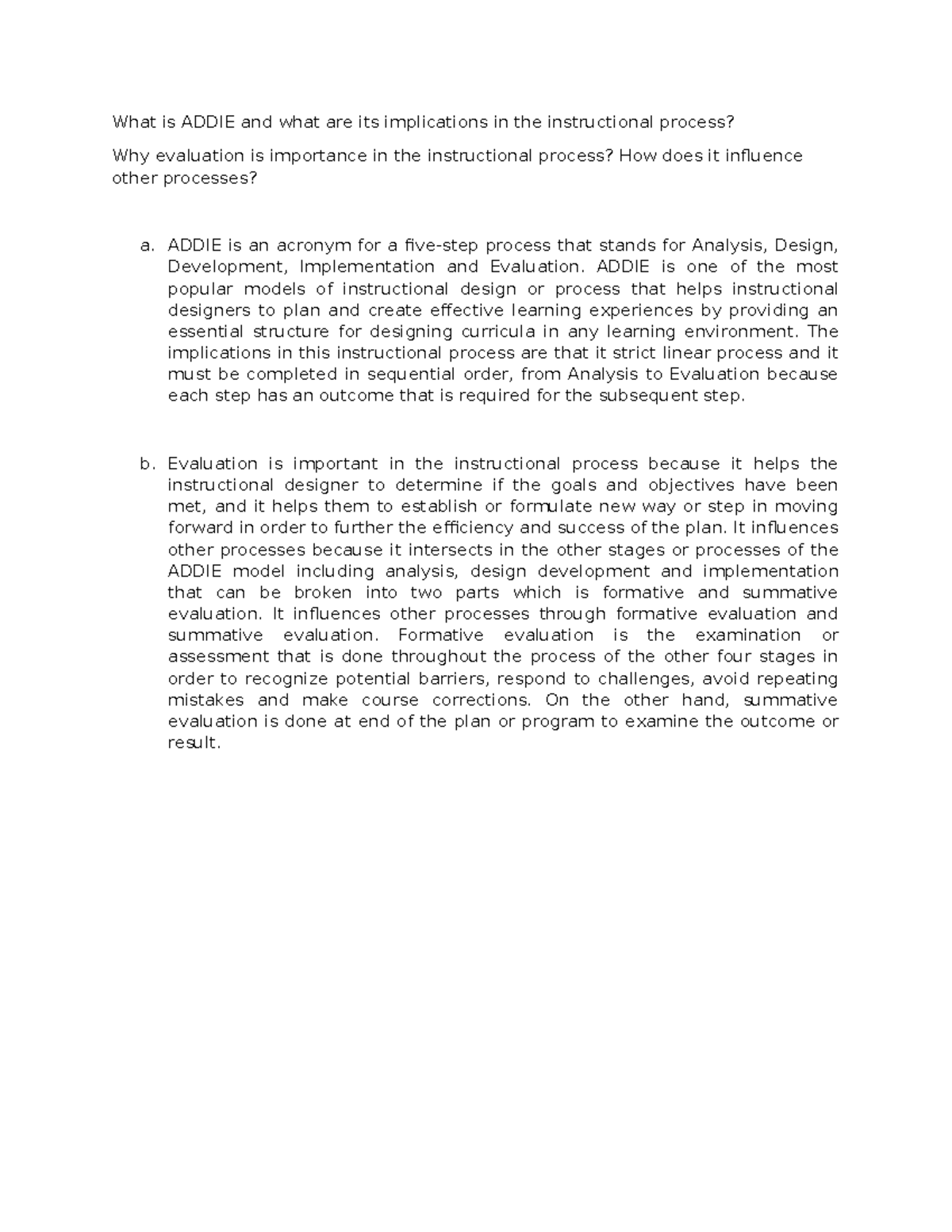 Addie Instructional Model FOR Teaching - What is ADDIE and what are its ...