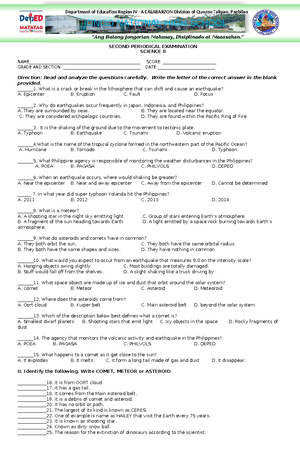 DLL IN SCIENCE GRADE 8 3RD QUARTER - IOGRADE 1 to 12 DAILY LESSON LOG ...