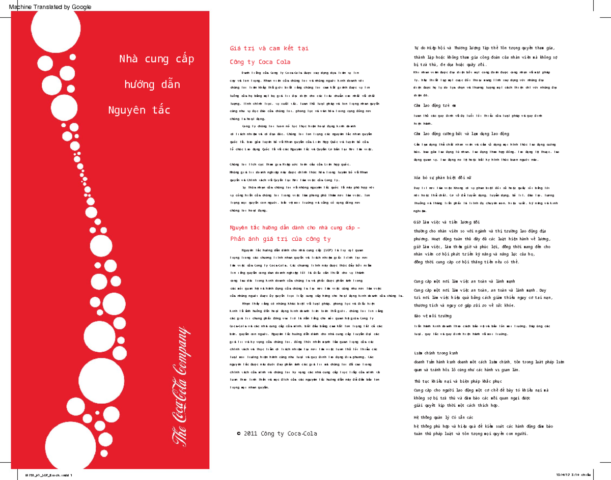 Sgp-brochure-eng - coca cola - hướng dẫn Nguyên tắc Nhà cung cấp Tự do ...