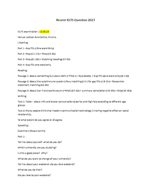 Answer Sheet Ielts Writing - WRITING ANSWER BOOKLET Candidate Name ...