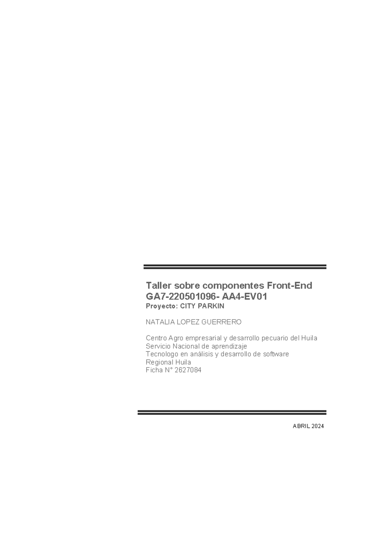 Taller sobre componentes Front-End GA7-220501096 - Taller sobre ...