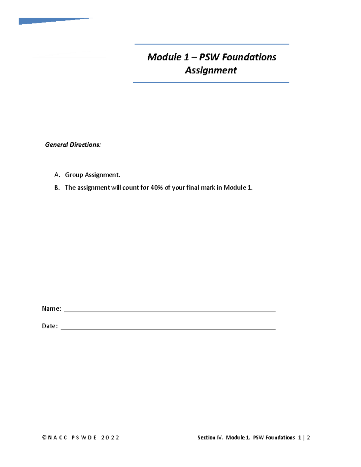 IV-2 Assigmt - Module 1 PSW Foundations - Gross Anatomy of the Thorax ...