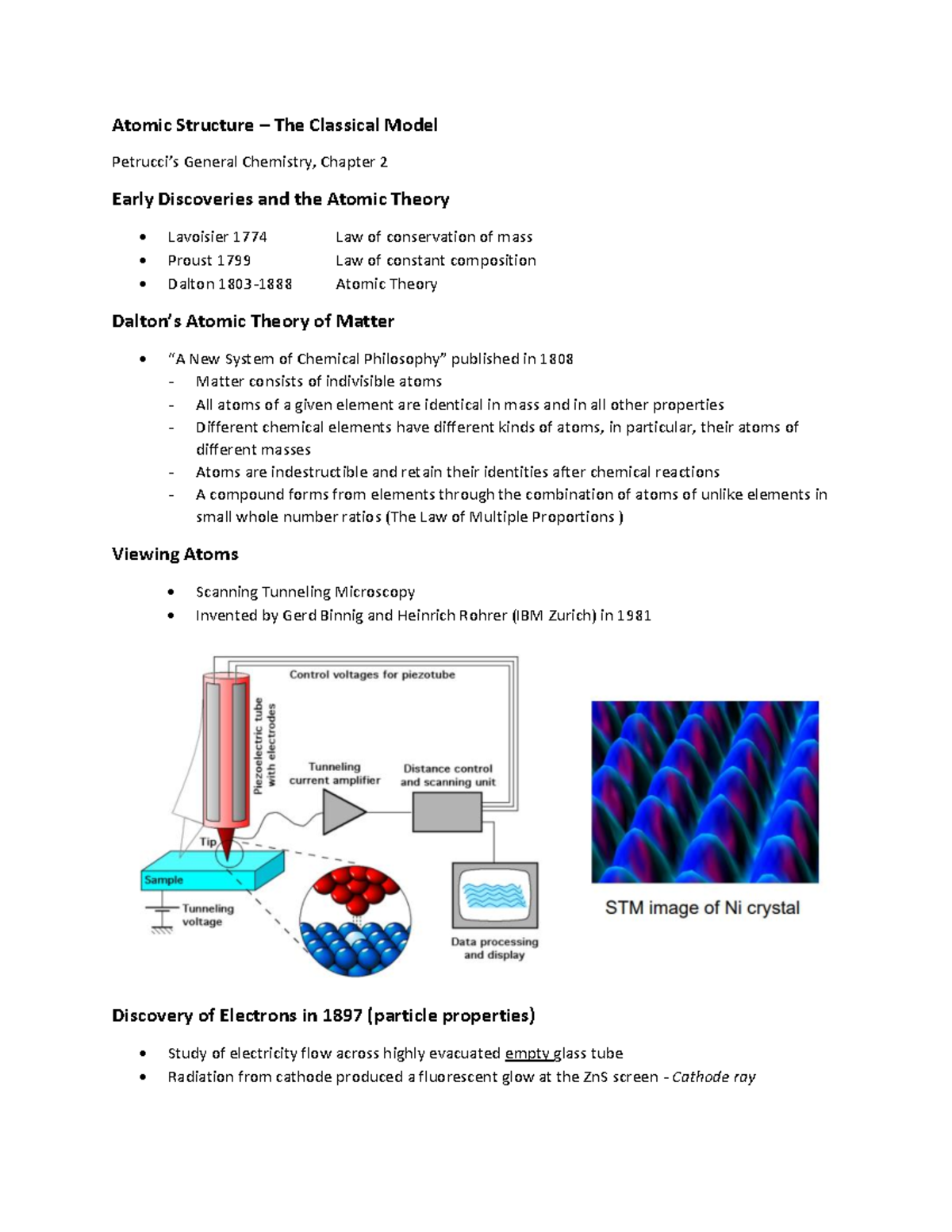 Atomic Theory of gases - Atomic Structure – The Classical Model ...
