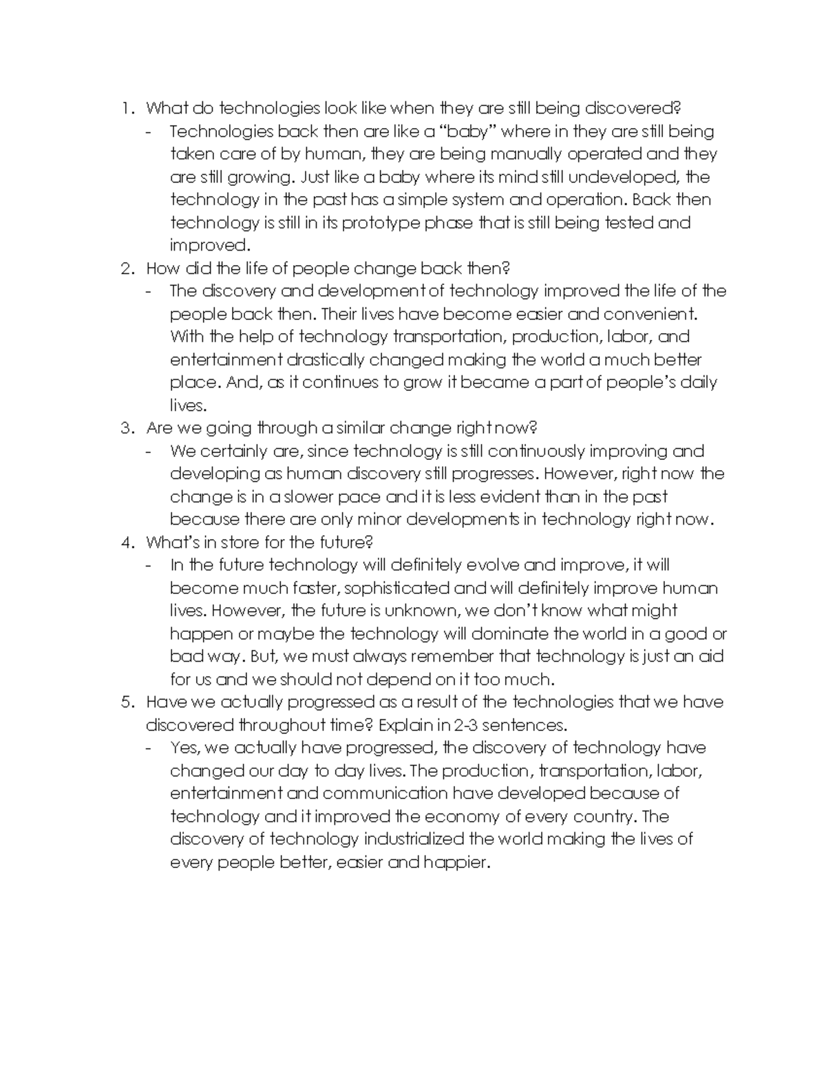 Technology of the past and present - What do technologies look like ...