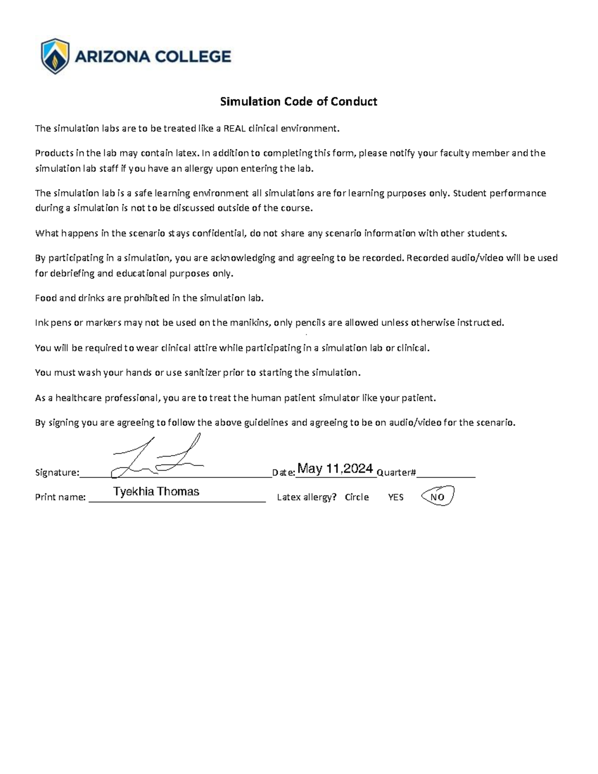 Code of Conduct Simulation - Simulation Code of Conduct The simulation ...