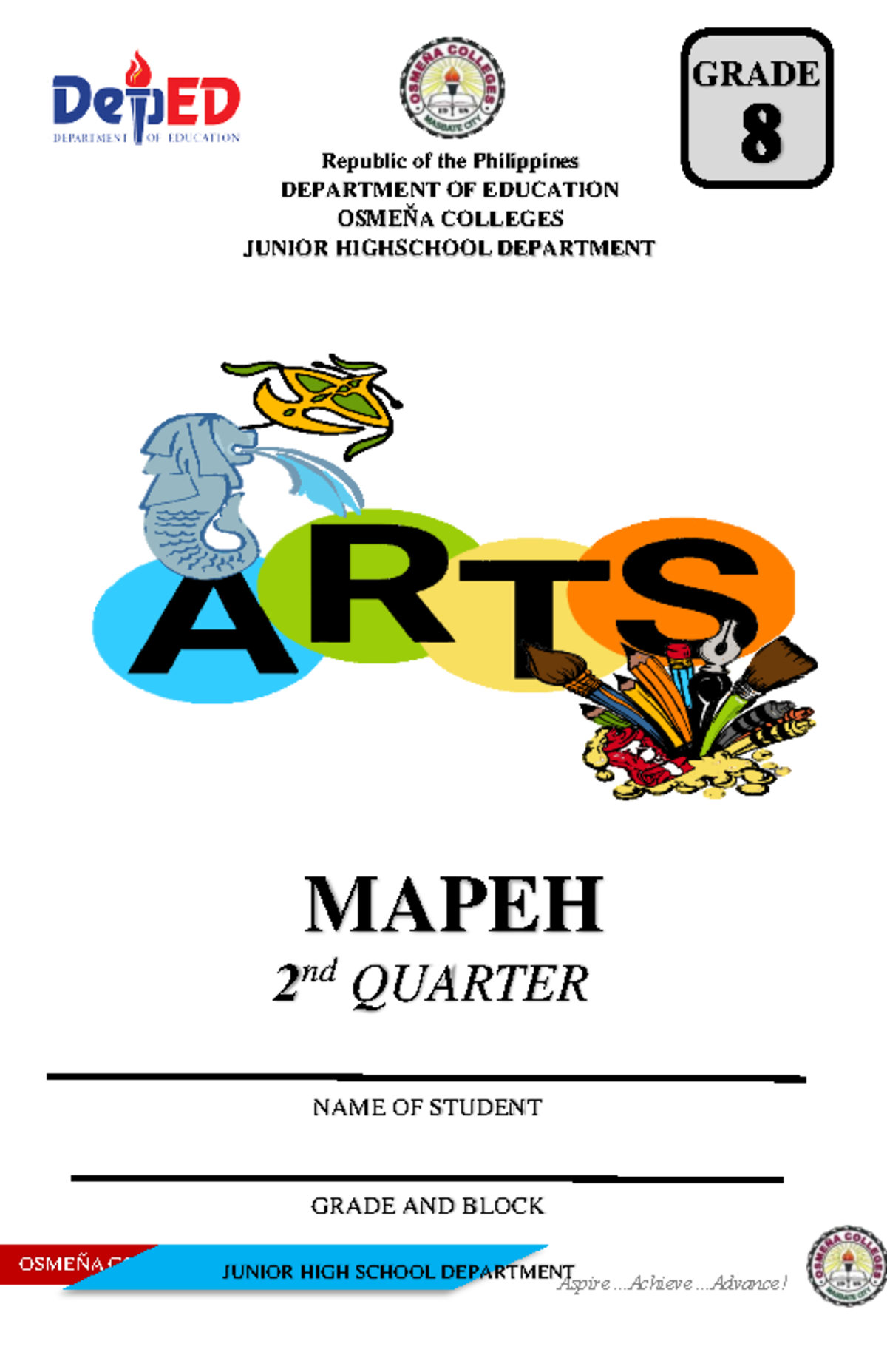 Q2 Mapeh-8- Module - MM DUMAGAS - OSMEÑA COLLEGES JUNIOR HIGH SCHOOL DEPARTMENT Republic of the ...