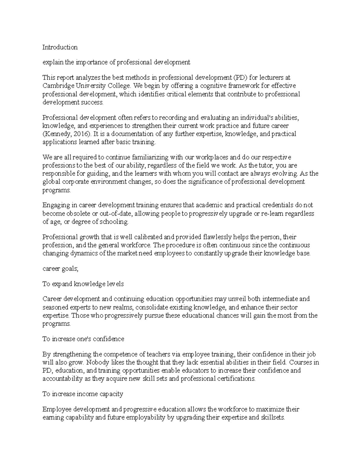 Untitled document - essay - Introduction explain the importance of ...