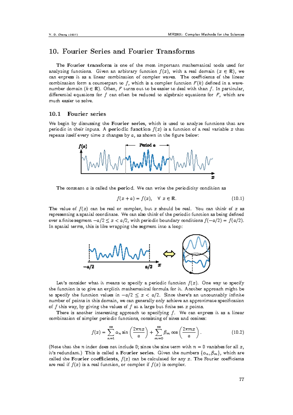 Project on Fourier transformation - 10. Fourier Series and Fourier Transforms The Fourier ...