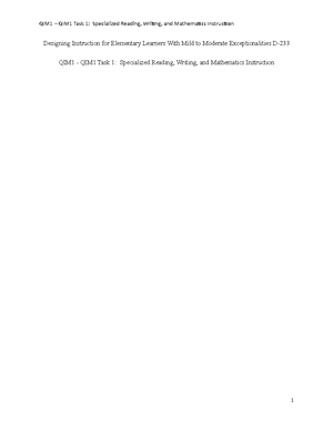 D006 Task 1 - Task 1 completed - passed on 1st attempt. - A. Currently ...