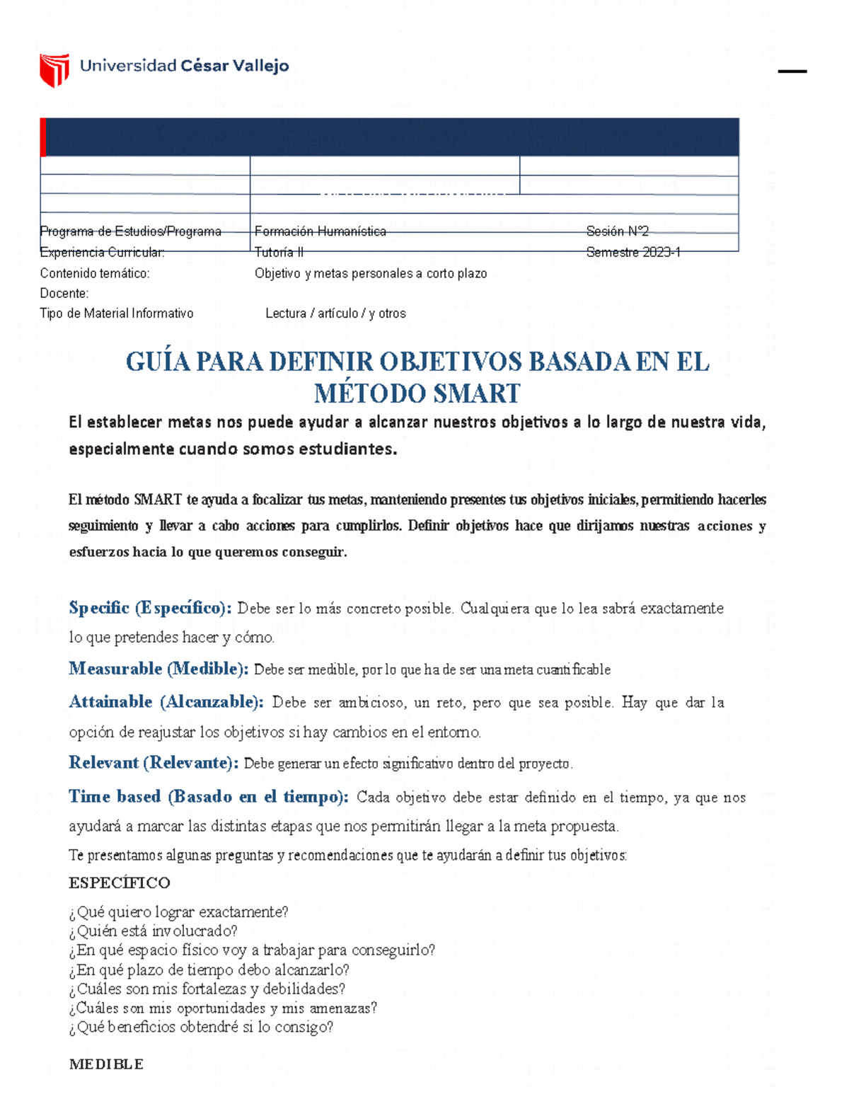 2° Lectura 02 - Guía para definir objetivosPROYECTO - Programa de ...