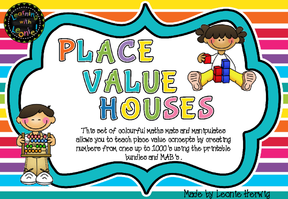 Place Value Houses Free - Made by Leonie Herwig This set of colourful ...