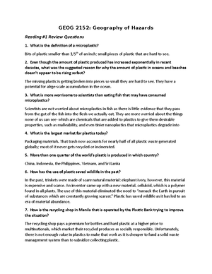 Reading 4 - The course material - GEOG 2152: Geography of Hazards ...